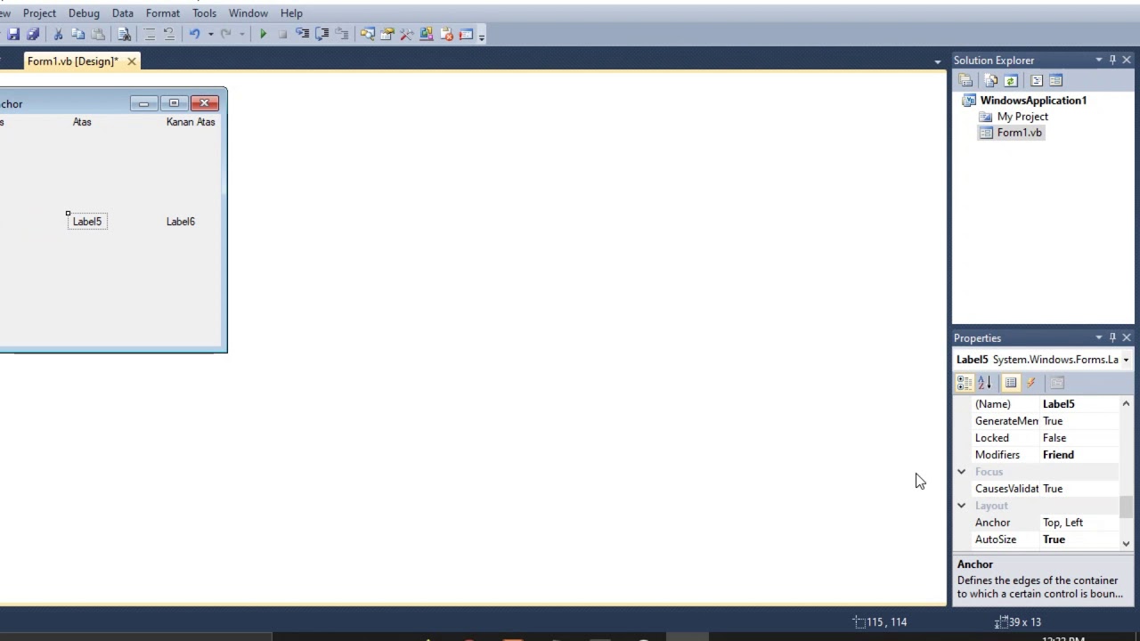 Vb Net 2010 Anchor Youtube