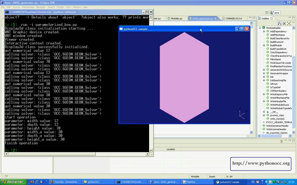 Parametric Modeling Pythonocc Youtube