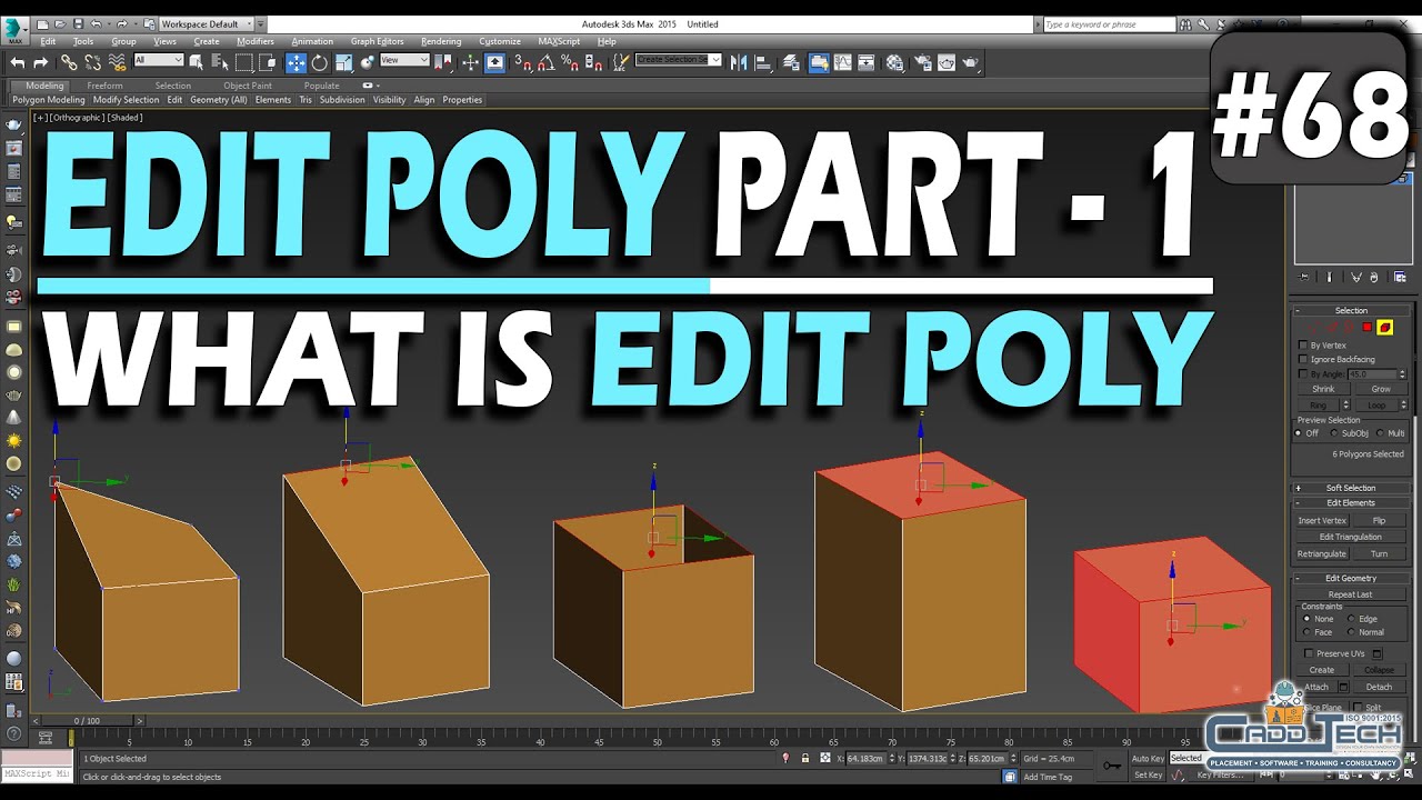 68 Edit Poly Part 1 What Is Edit Poly 3ds Max Full