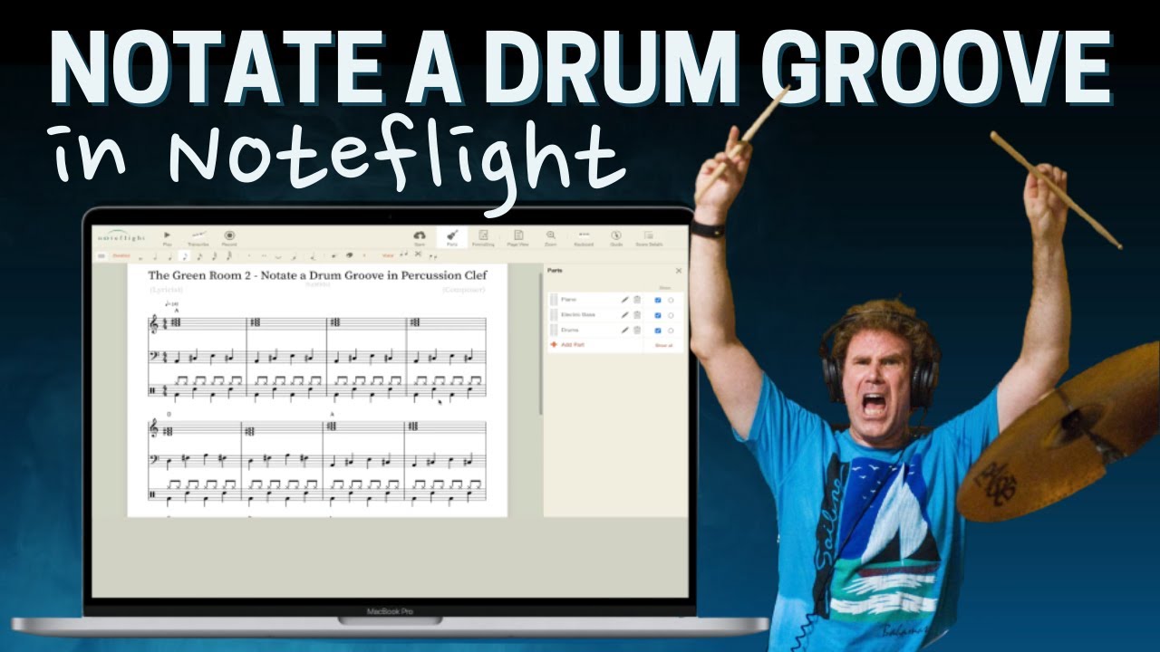 Notate A Drum Groove In Noteflight Youtube