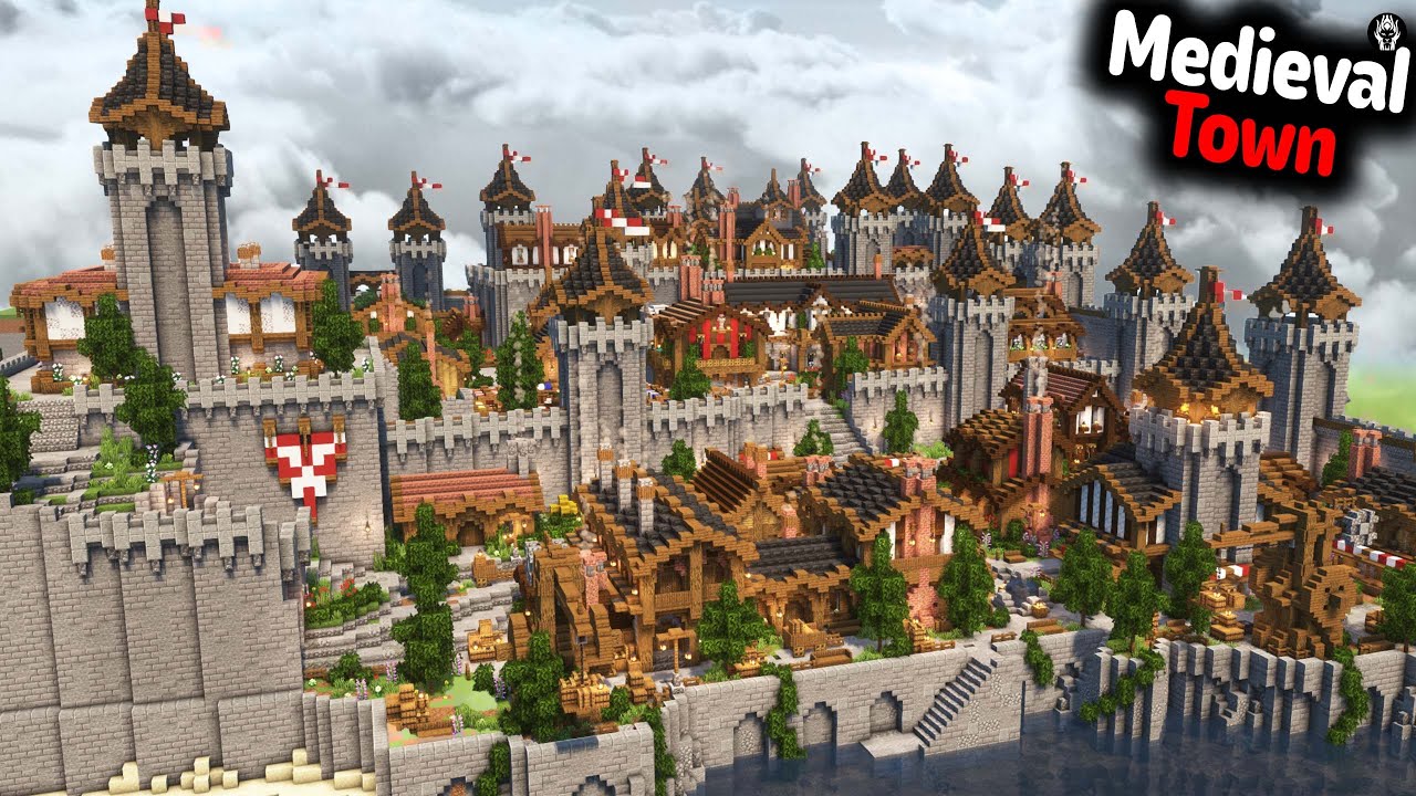 I Built An Epic Medieval Town In Minecraft Download Youtube