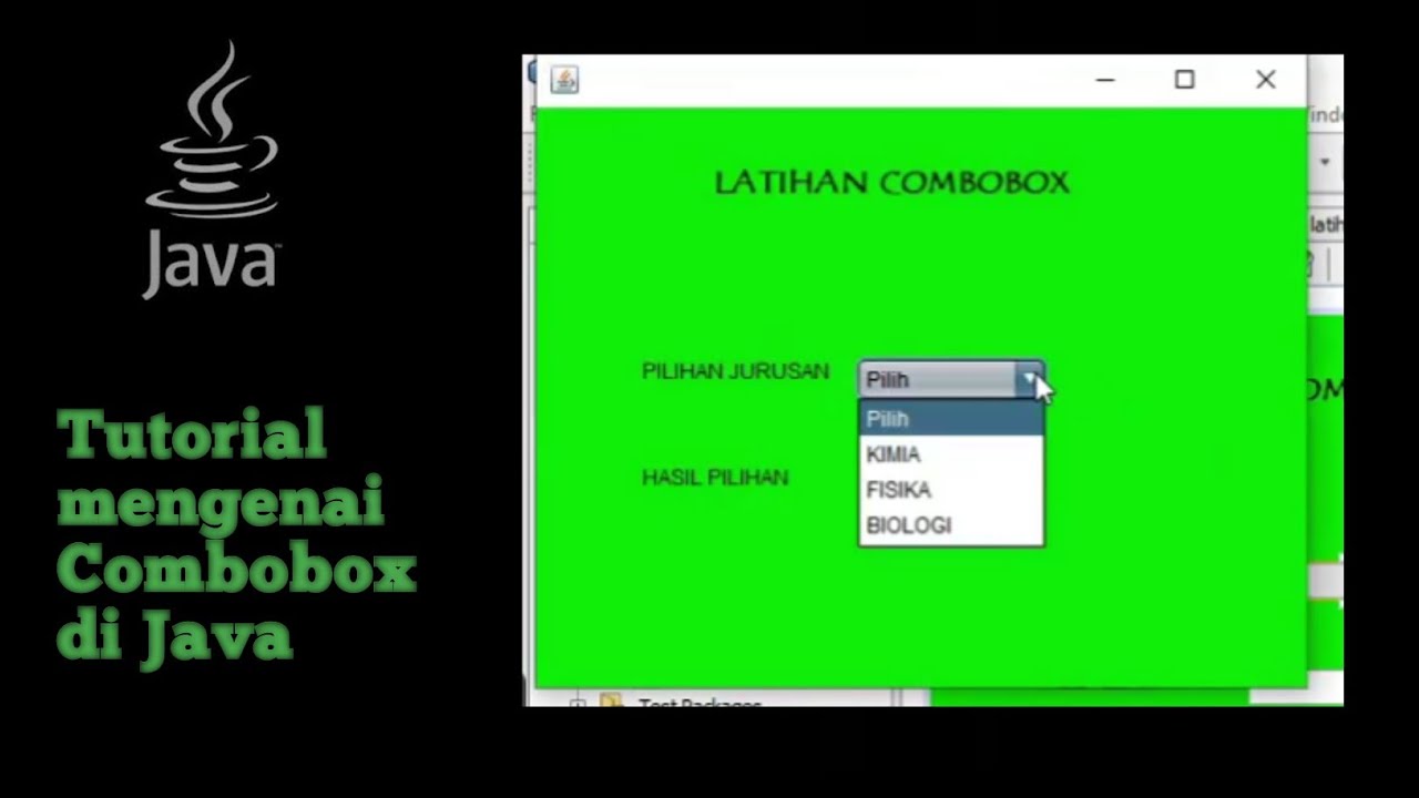 Tutorial Mengenai Combobox Di Java Netbeans Youtube