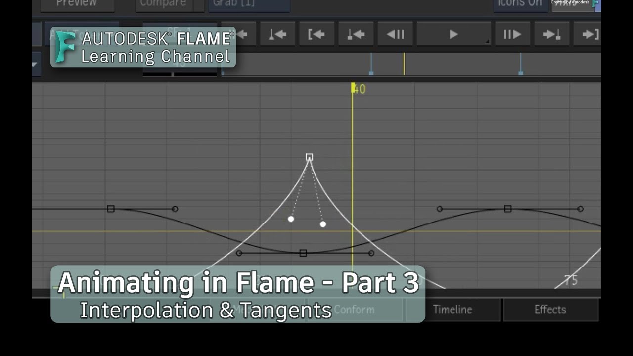 Animating In Flame P3 Interpolation Tangents Flame 2020 1 Youtube