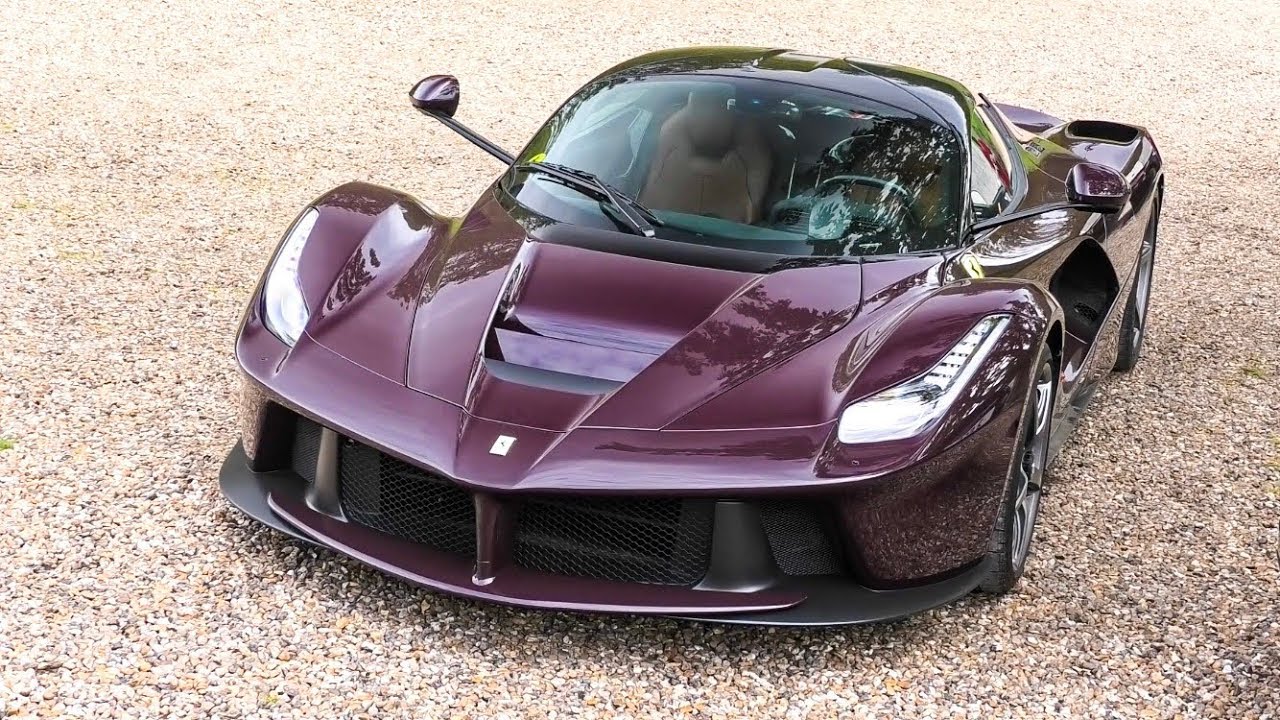 One Of One Purple La Ferrari Stealing The Show Rosso Vinaccia Youtube
