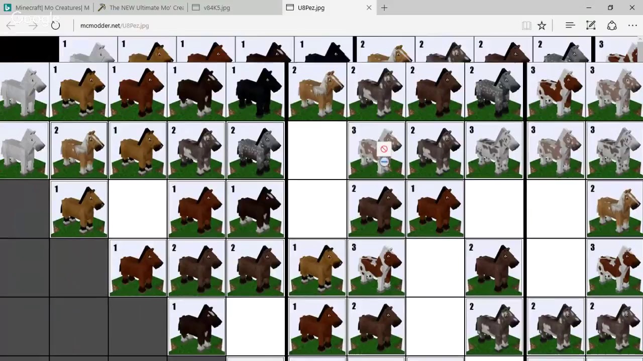 Mo Creatures Horse Breeding Chart