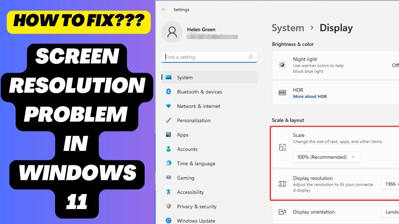 Screen Resolution Problem In Windows 11 Fix Youtube