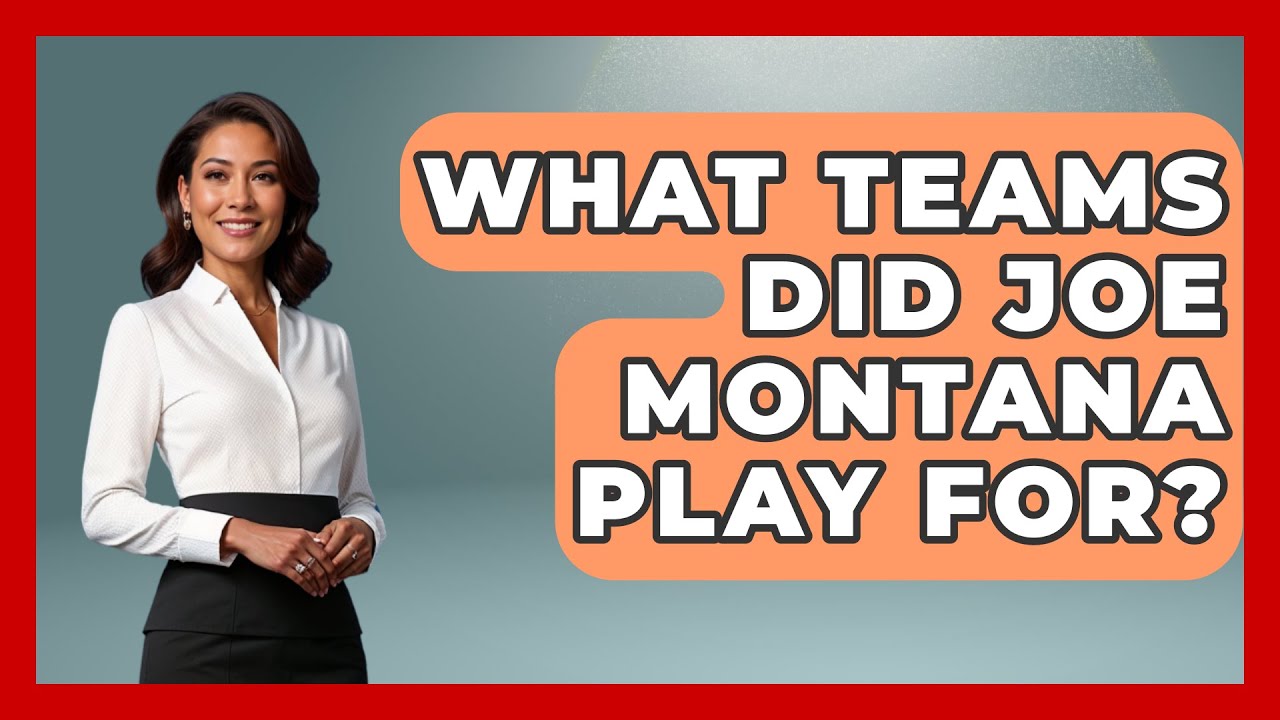 What Teams Did Joe Montana Play For Epic Sports Tales Youtube