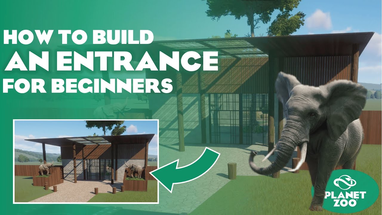How To Build An Entrance Beginners Tutorial Planet Zoo Youtube