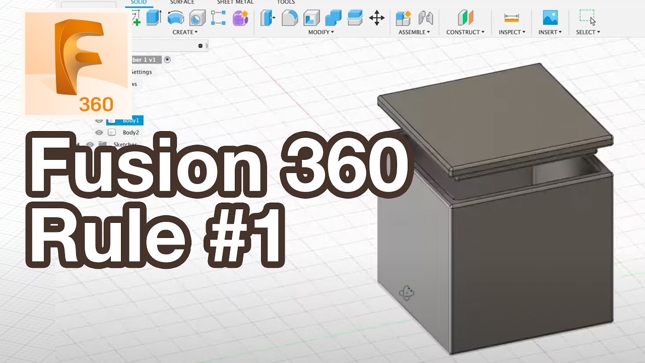 Fusion 360 Rule Number One For Beginners Tutorial Youtube