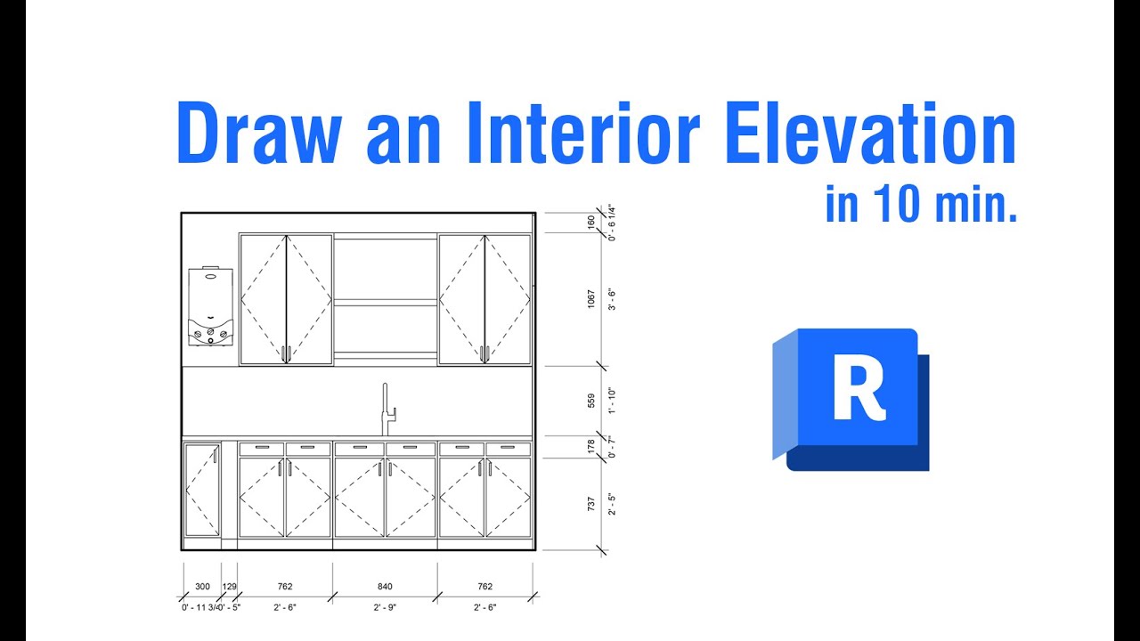 Draw An Interior Elevation In 10 Minutes Youtube