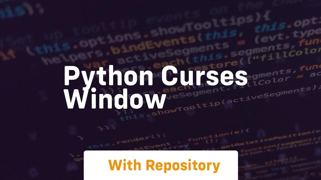 Python Curses Window Youtube