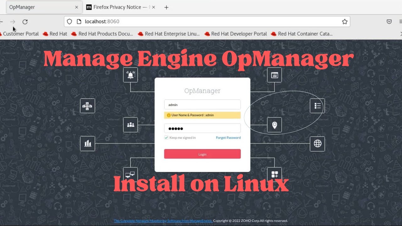 Manage Engine Opmanager Install On Linux Step By Step Youtube