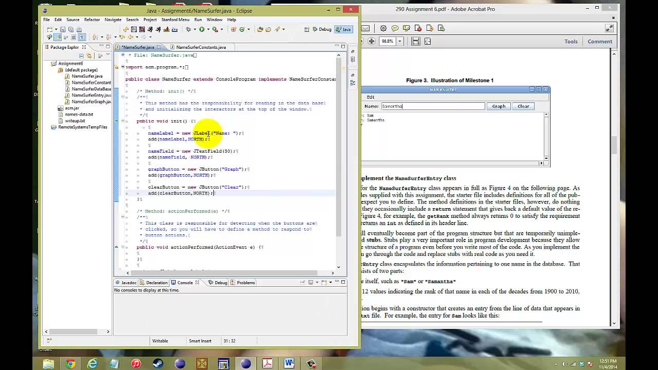 Cs106a Assignment 6 Namesurfer Milestone 1 Youtube