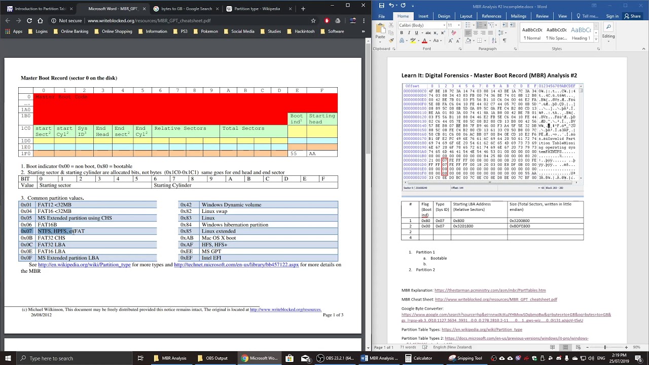 Digital Forensics Master Boot Record Analysis Mbr 2 Youtube