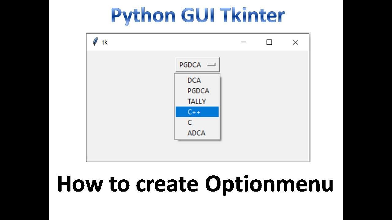 Tkinter Options Menu At Heidi Burkholder Blog