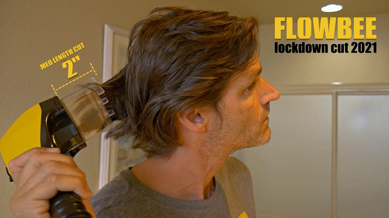 Simple Flowbee Medium Length Self Haircut 2021 Lockdown Youtube