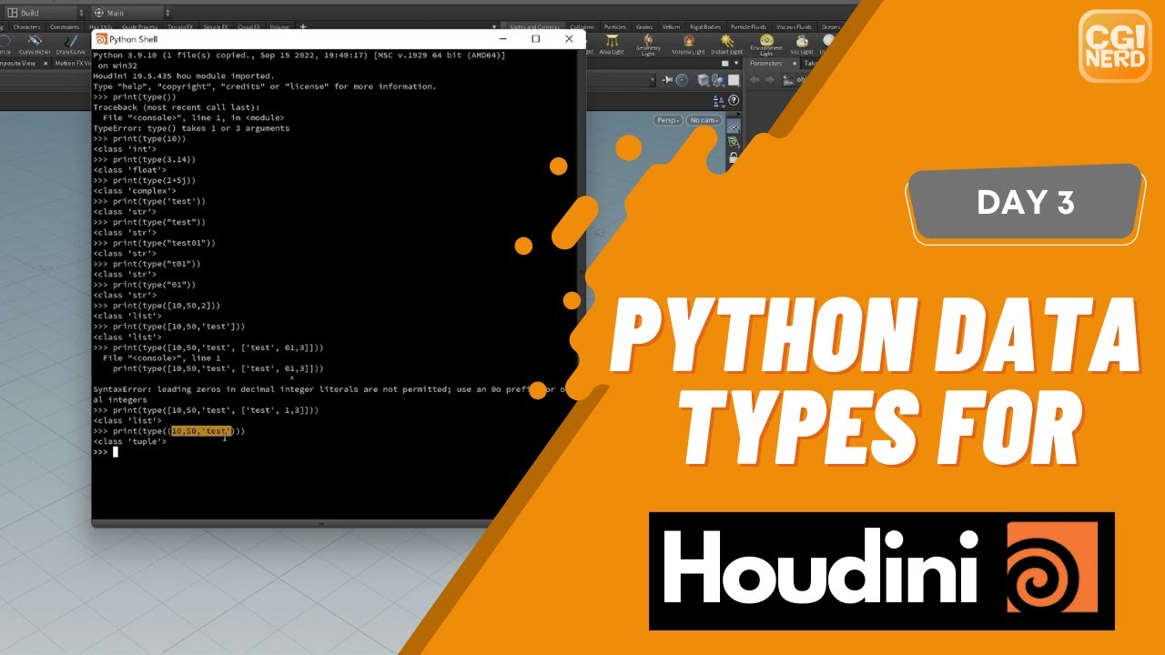 Day 3 Python Data Types For Houdini Houdini 10 Day Introduction To
