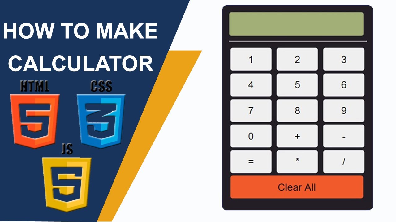Simple Calculator Using Javascript Javascript Tutorial Player Of