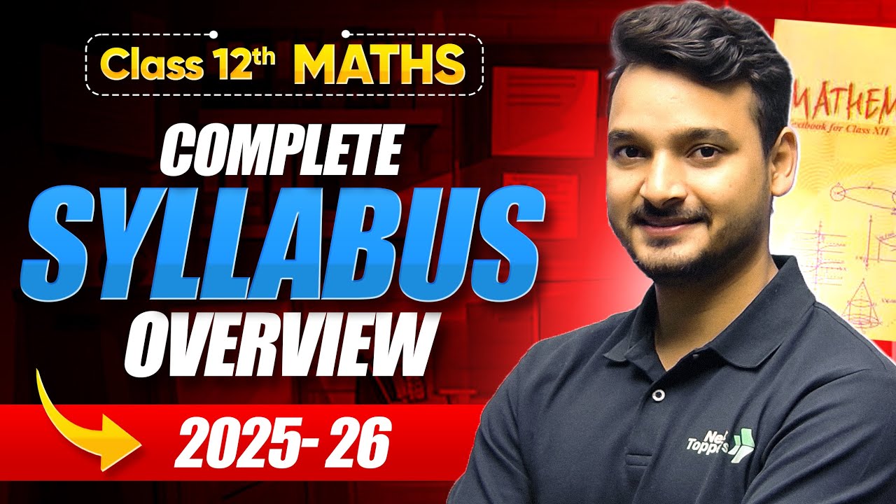 Class 12 Maths Syllabus 2025 26 Cbse Class 12th Official Board