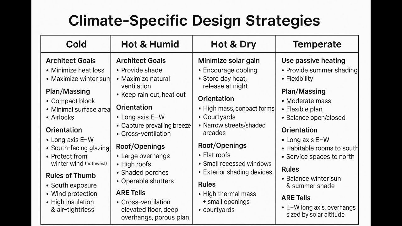 Are Exam Prep Climate Specific Architectural Design Strategies For Pa