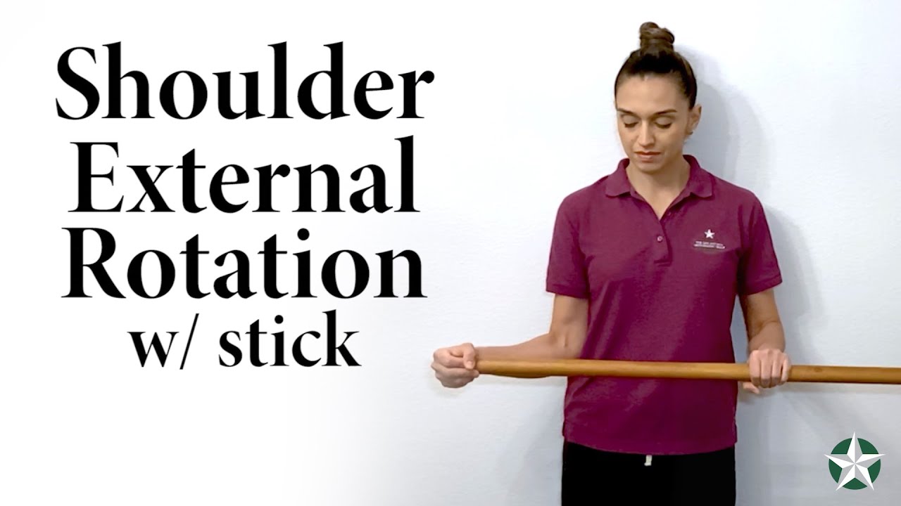 Shoulder External Rotation Stretch Demonstration Physical Therapy