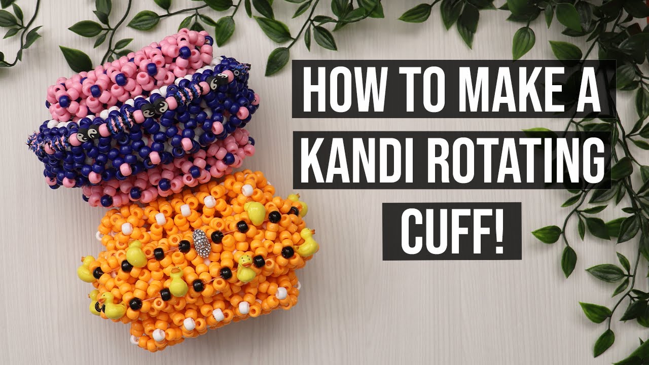 How To Make A Kandi Rotating Cuff Step By Step Tutorial Youtube