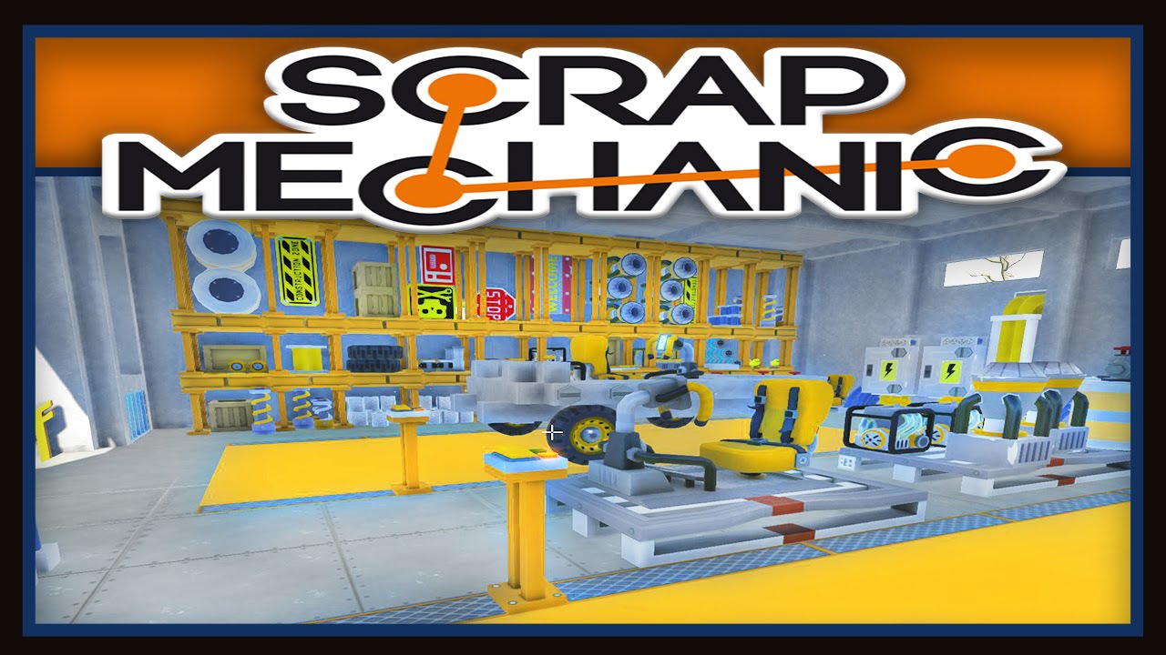 Scrap Mechanic How To Build A Vehicle Garage Interior Youtube