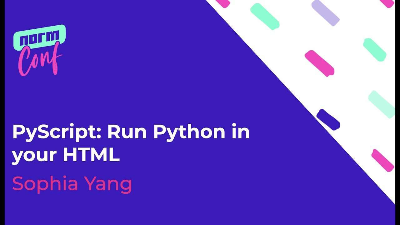 Pyscript Run Python In Your Html Sophia Yang Youtube