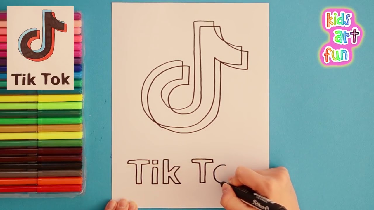 How To Draw Tiktok Logo Youtube Maxresdefault Draw Tik Tok