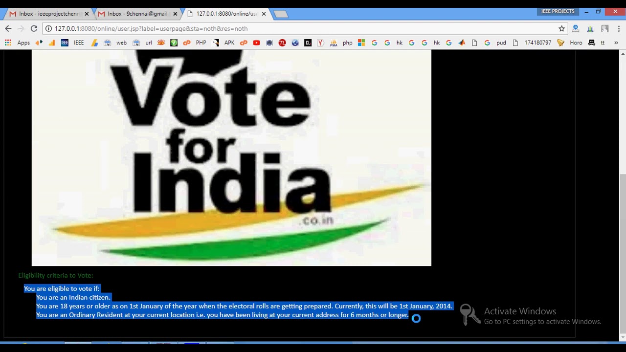 Online Voting System In Java Youtube