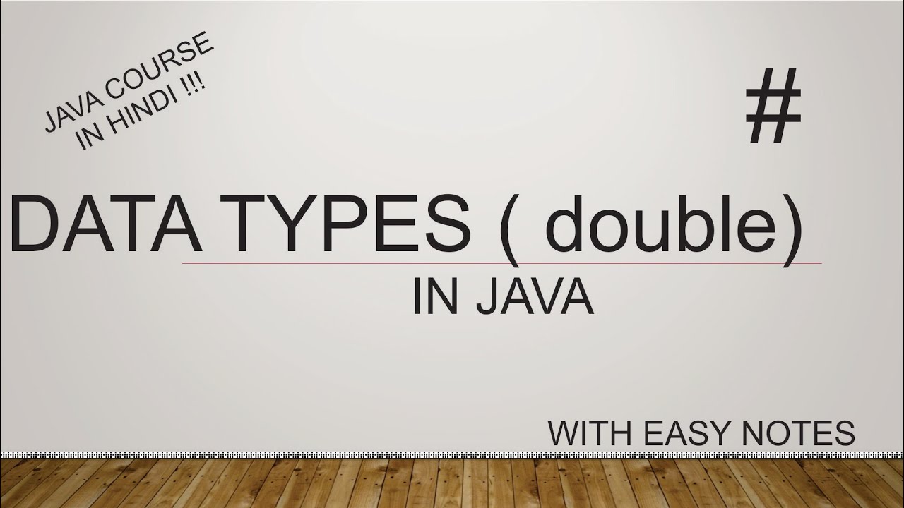 Double Data Type In Java Youtube