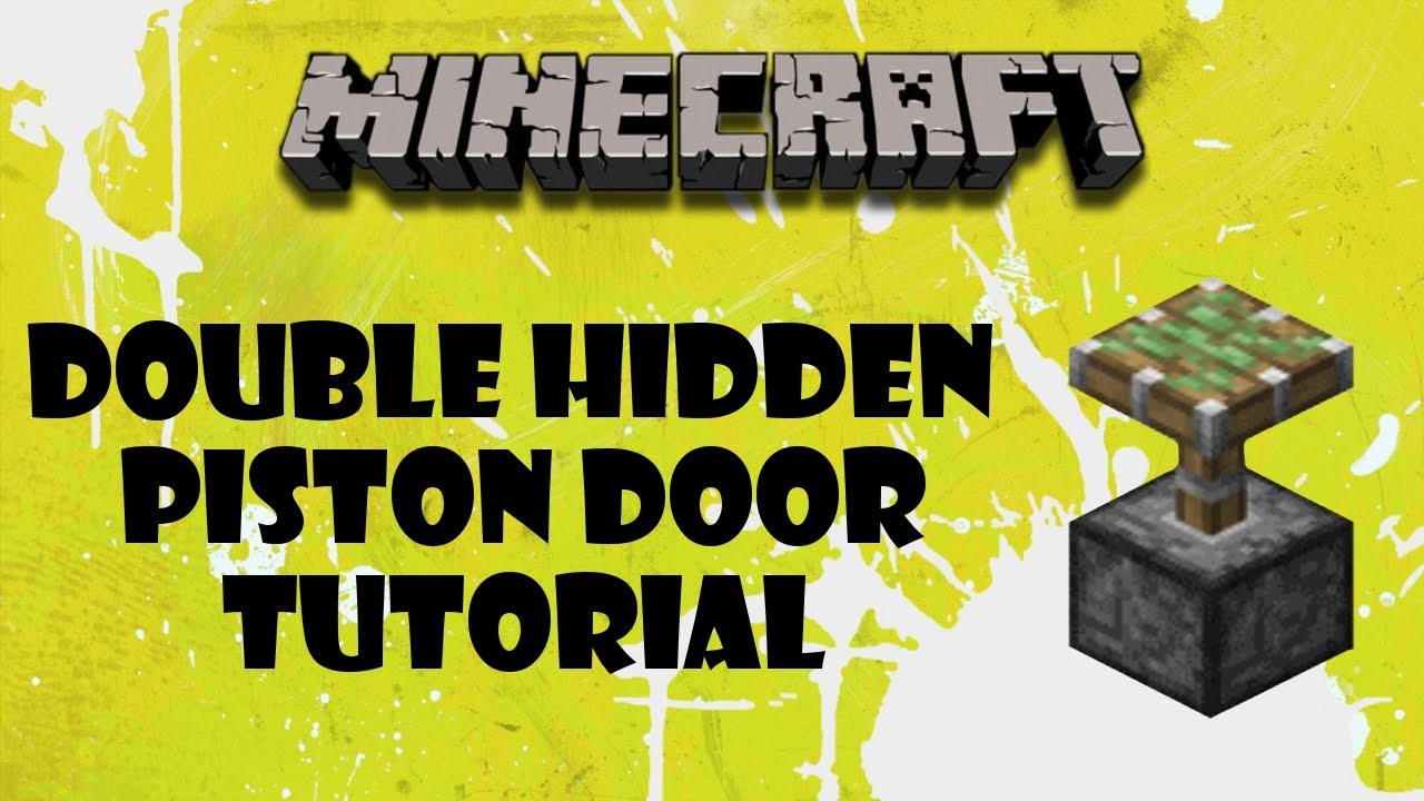 Minecraft Tutorial Double Hidden Piston Door Youtube