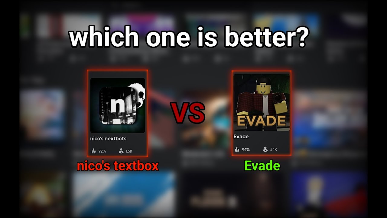 Nico S Textbox Vs Evade Which One Is Better Roblox Gameplay Youtube