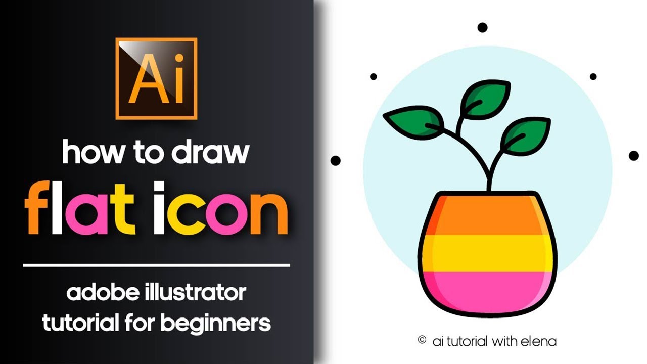 How To Draw A Flat Icon Adobe Illustrator Tutorial Youtube