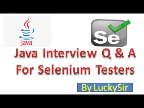 Java Interview Questions And Answers For Selenium Tester Youtube