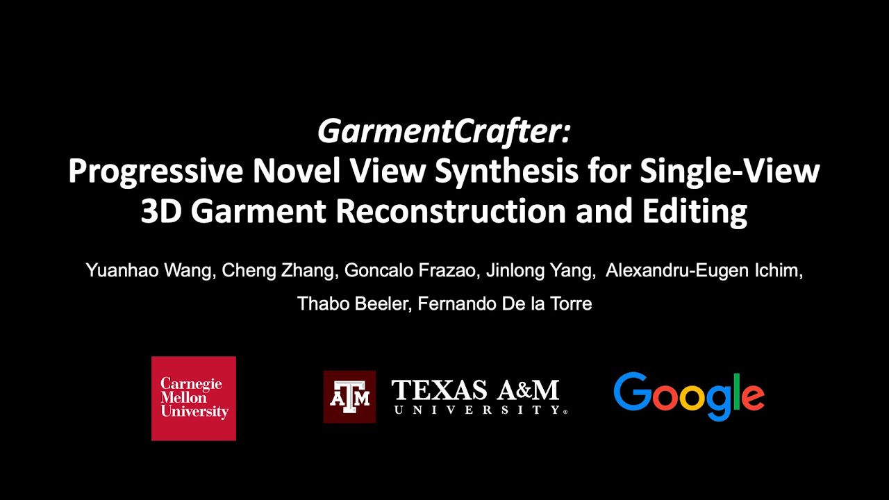 Garmentcrafter Progressive Novel View Synthesis For Single View 3d