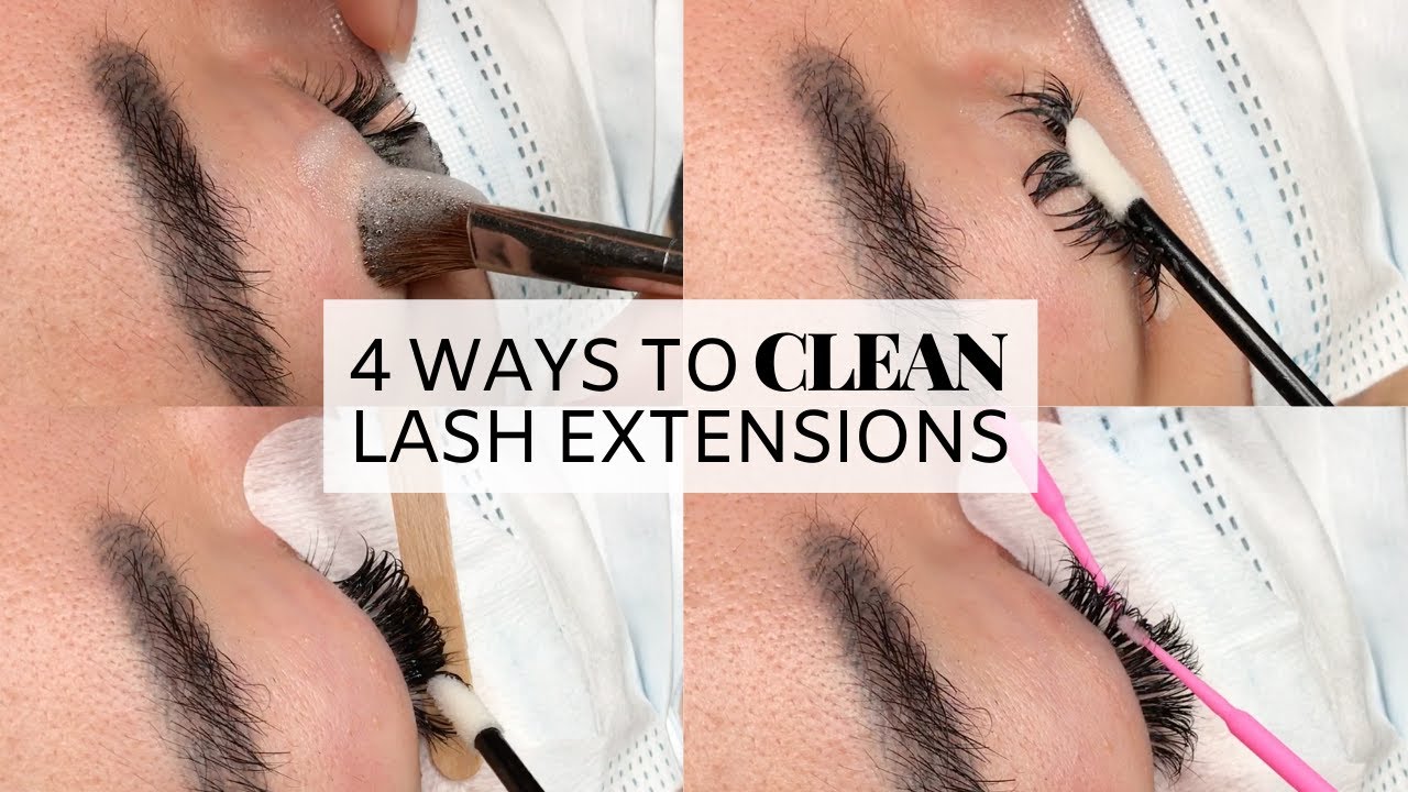 How To Clean Eyelash Extensions Tutorial Youtube