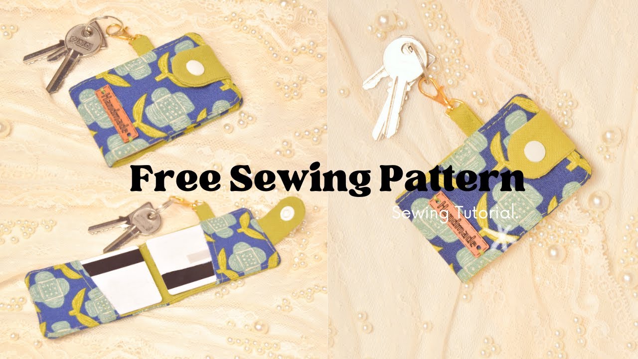 How To Sew A Fabric Key Chain Cardholder Free Pdf Pattern Easy