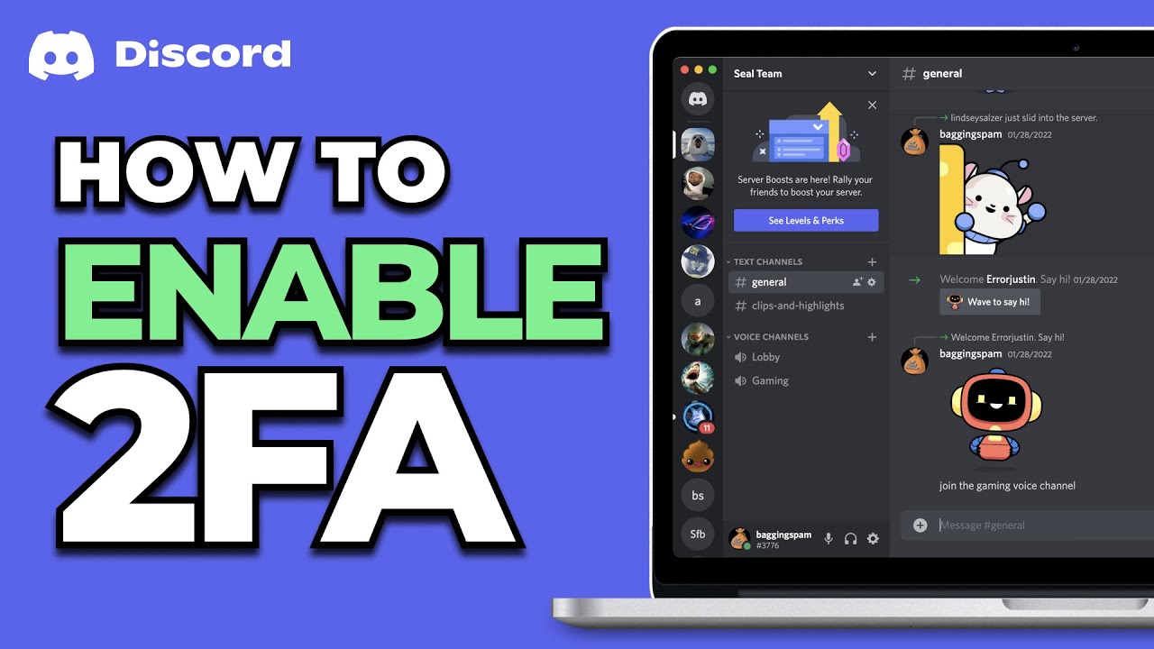 How To Enable 2fa On Discord Youtube