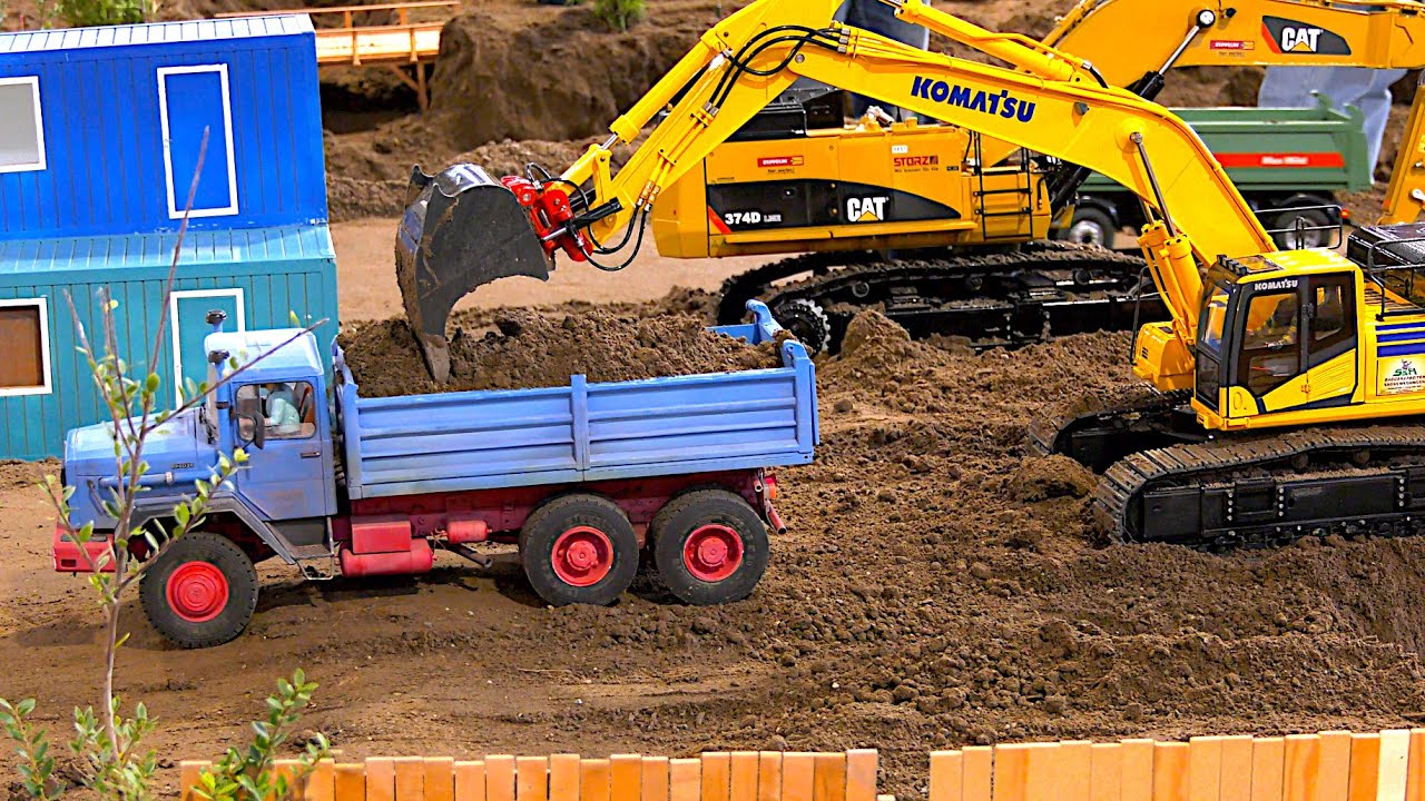 Rc Construction Site Vehicles Rc Excavators Dump Trucks Dozer Digger