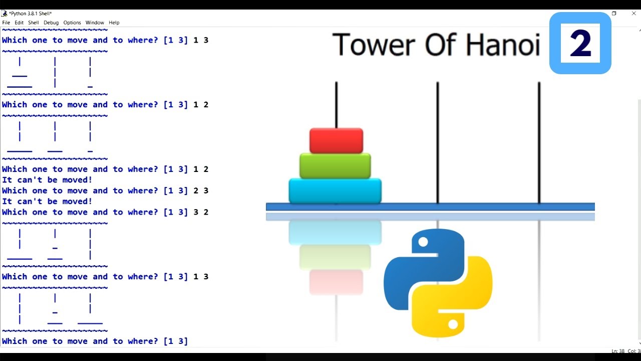 Tower Of Hanoi Game 2 Python Youtube