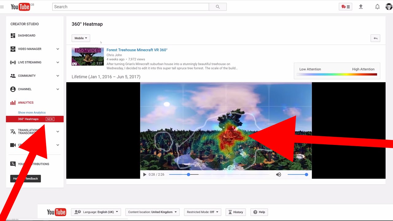 Understanding 360 Heatmaps Youtube Creator Studio Analytics Youtube
