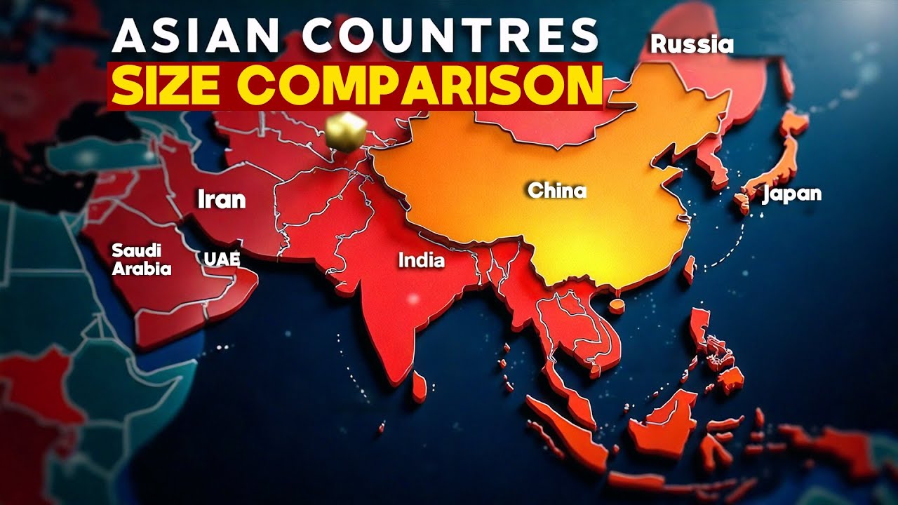 Asian Countries Size Comparison Youtube