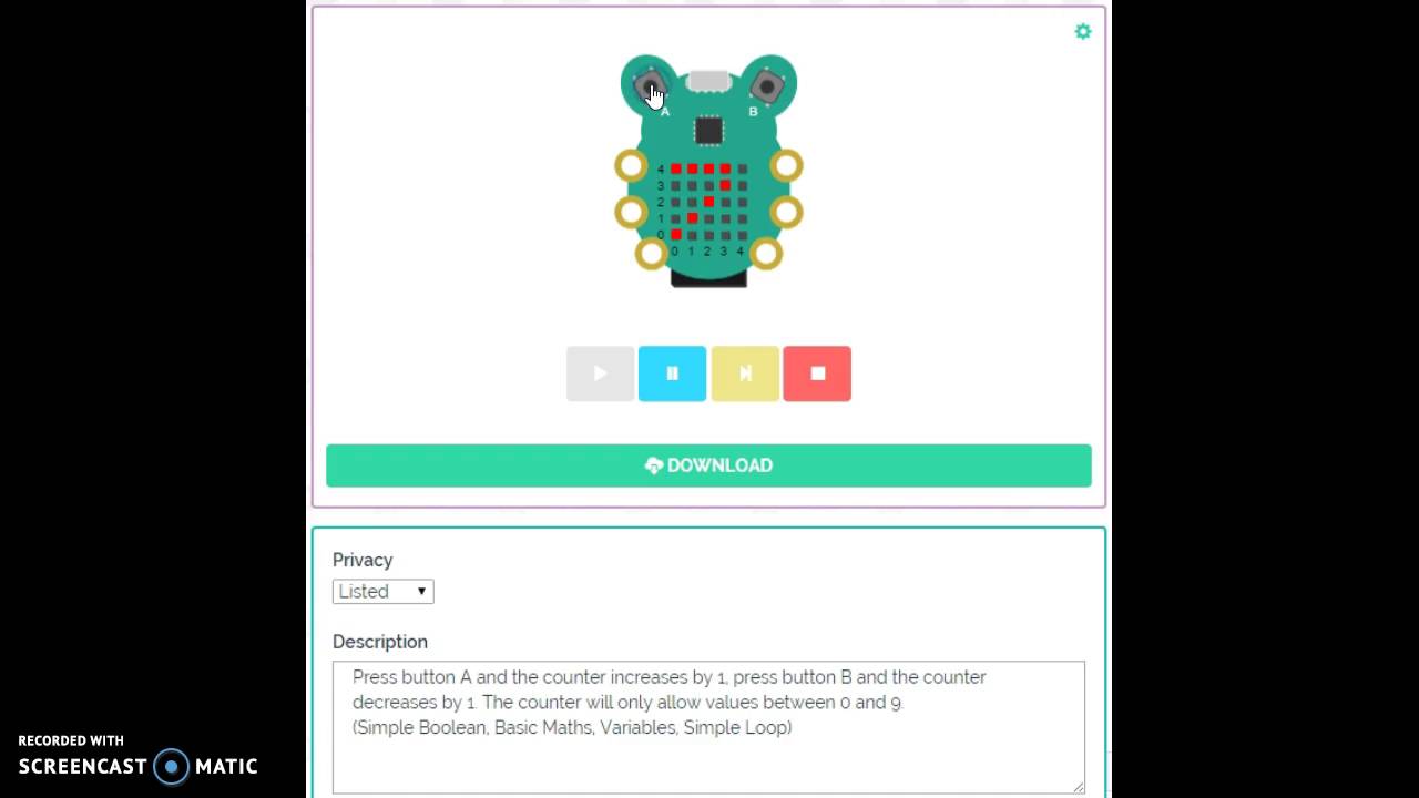 Codebug Simple Counter 0 9 Youtube