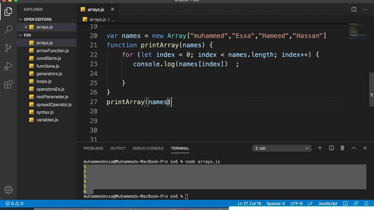 30 Javascript Es6 Passing Array To Function Youtube