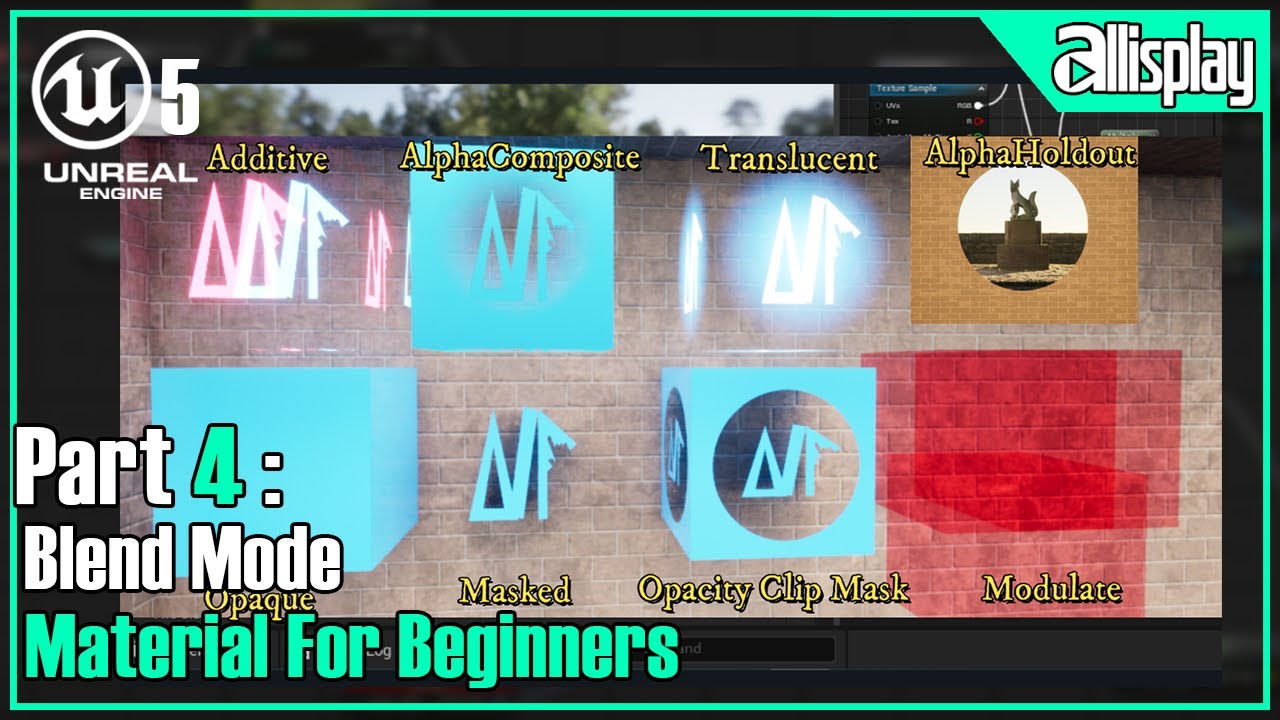 Ue5 Materials For Beginners In Unreal Engine5 4 Blend Mode Youtube