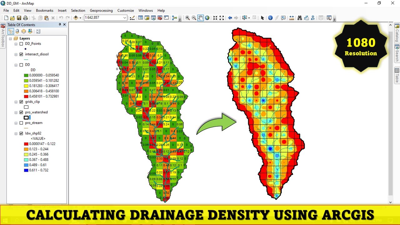 Calculating Drainage Density Dd Using Arcgis Detailed Approach