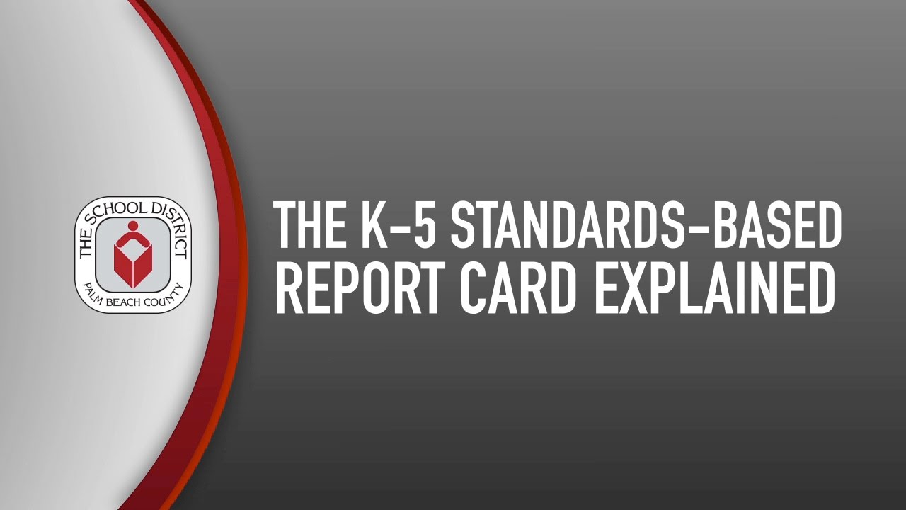 The K 5 Standards Based Report Card Explained Youtube