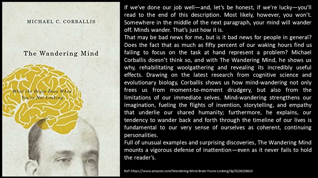 The Wandering Mind By Michael C Corballis Youtube
