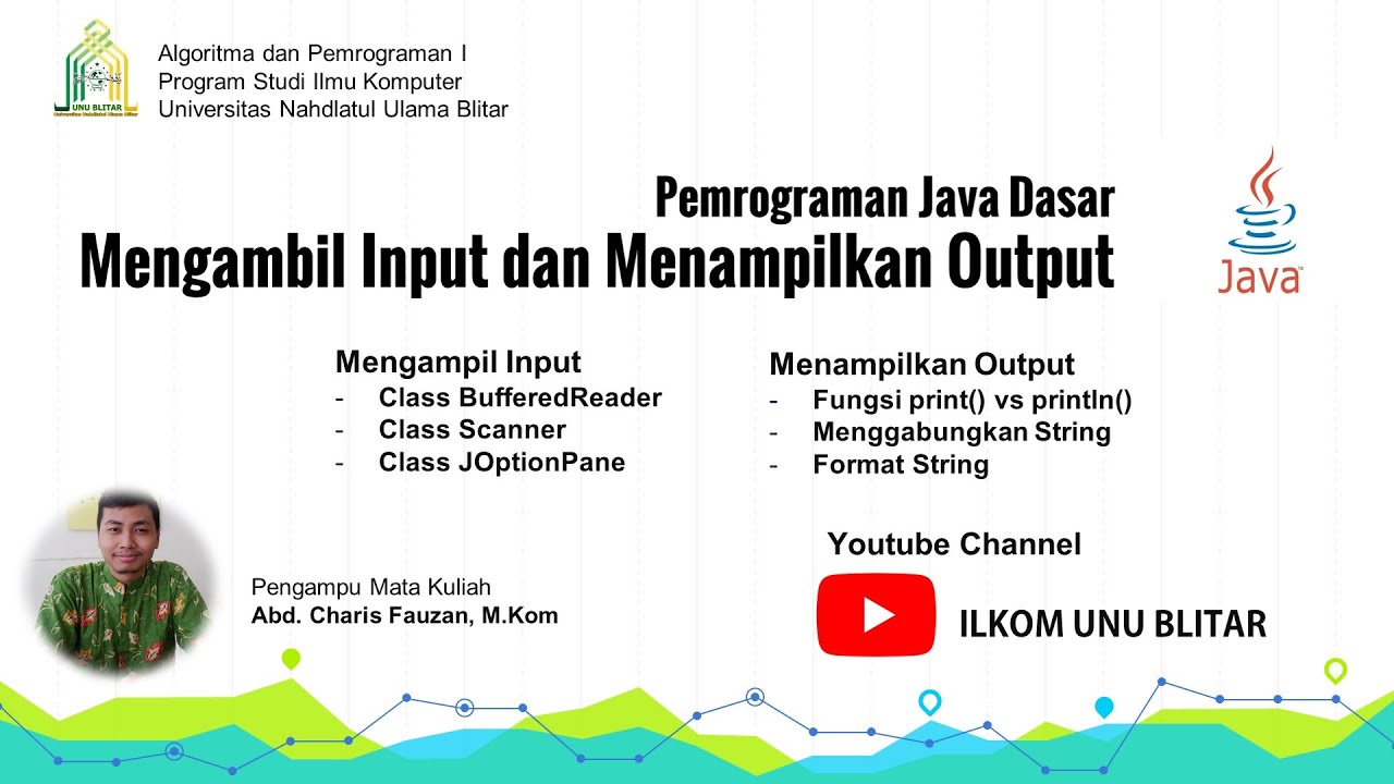 Java Dasar Mengambil Input Dan Menampilkan Output Youtube